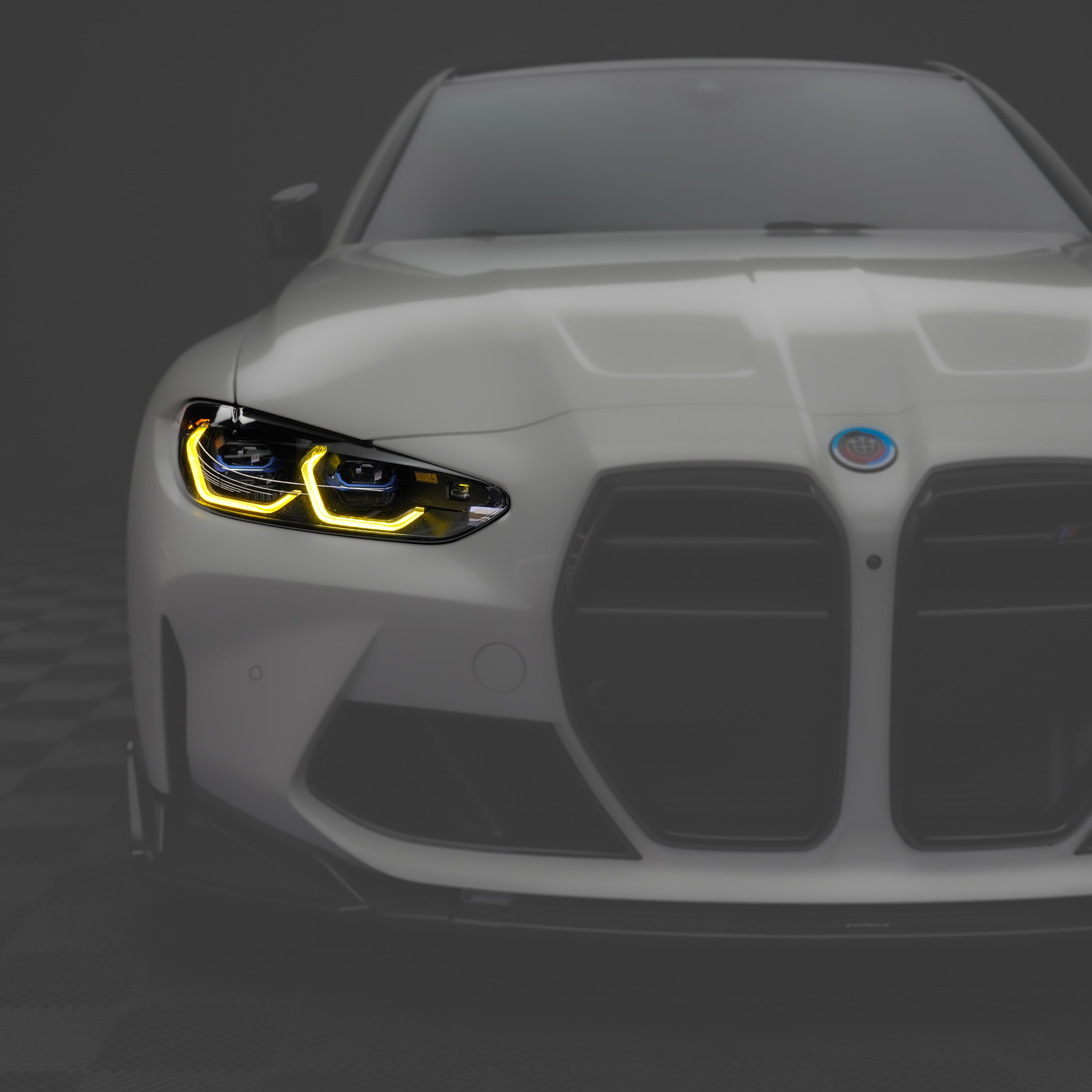 BMW G8X M3 M4 Yellow DRL Light Module with Heat Sheild (CSL Style) G80 ...