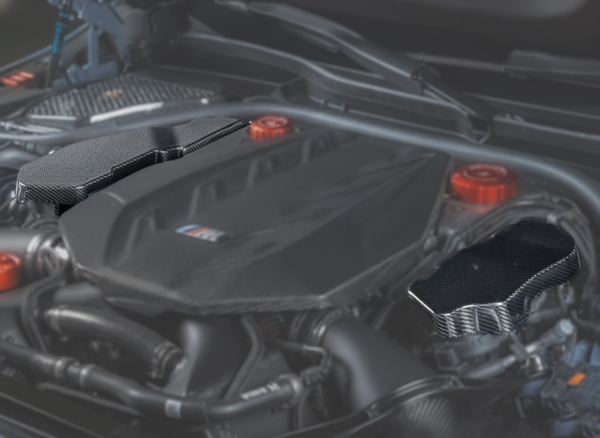 BMW G90 / G99 M5 Dry Carbon Fiber Engine Cover Extension Set