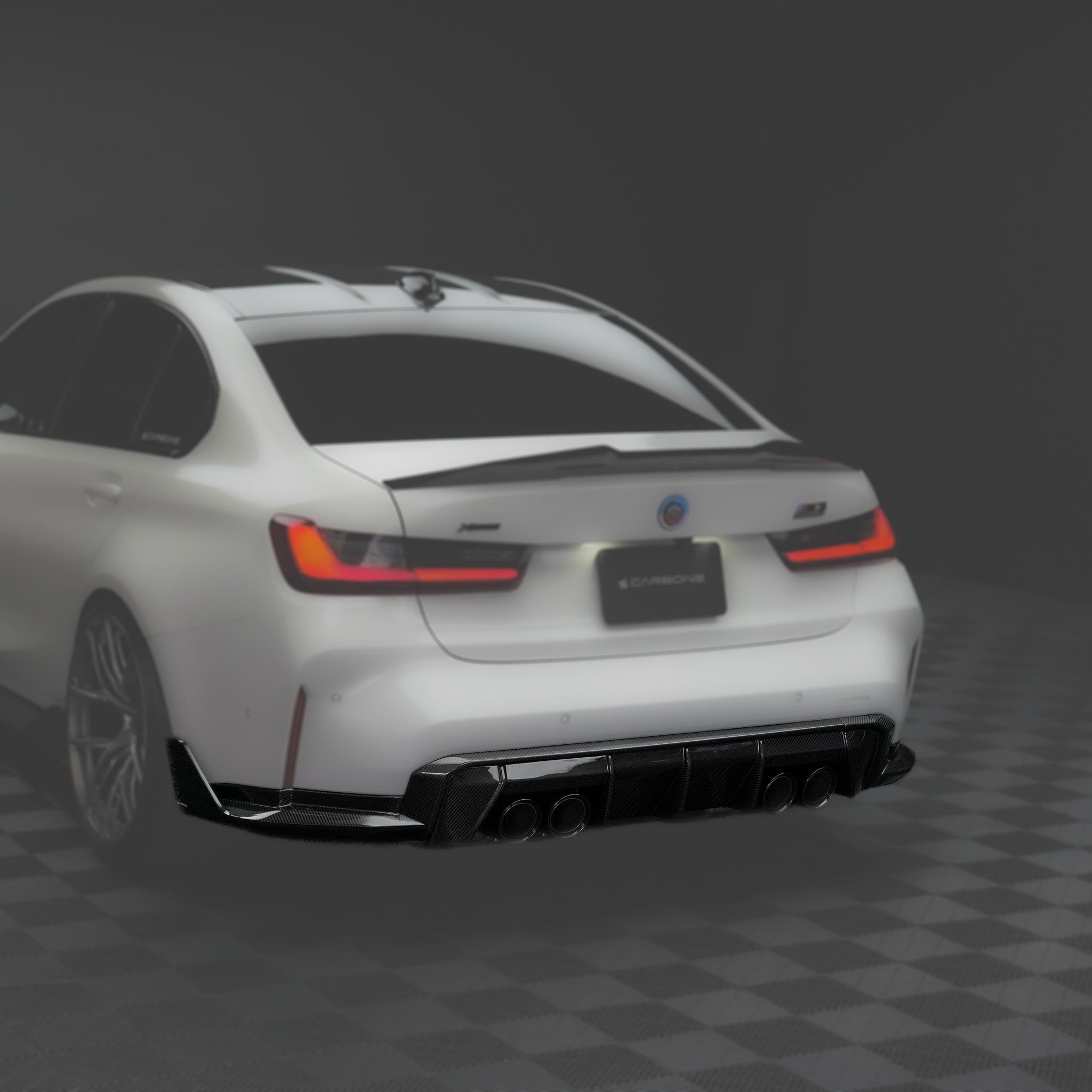 BMW G8X M3 M4 Dry Carbon Fiber Rear Bumper Diffuser Package G80 / G82 ...