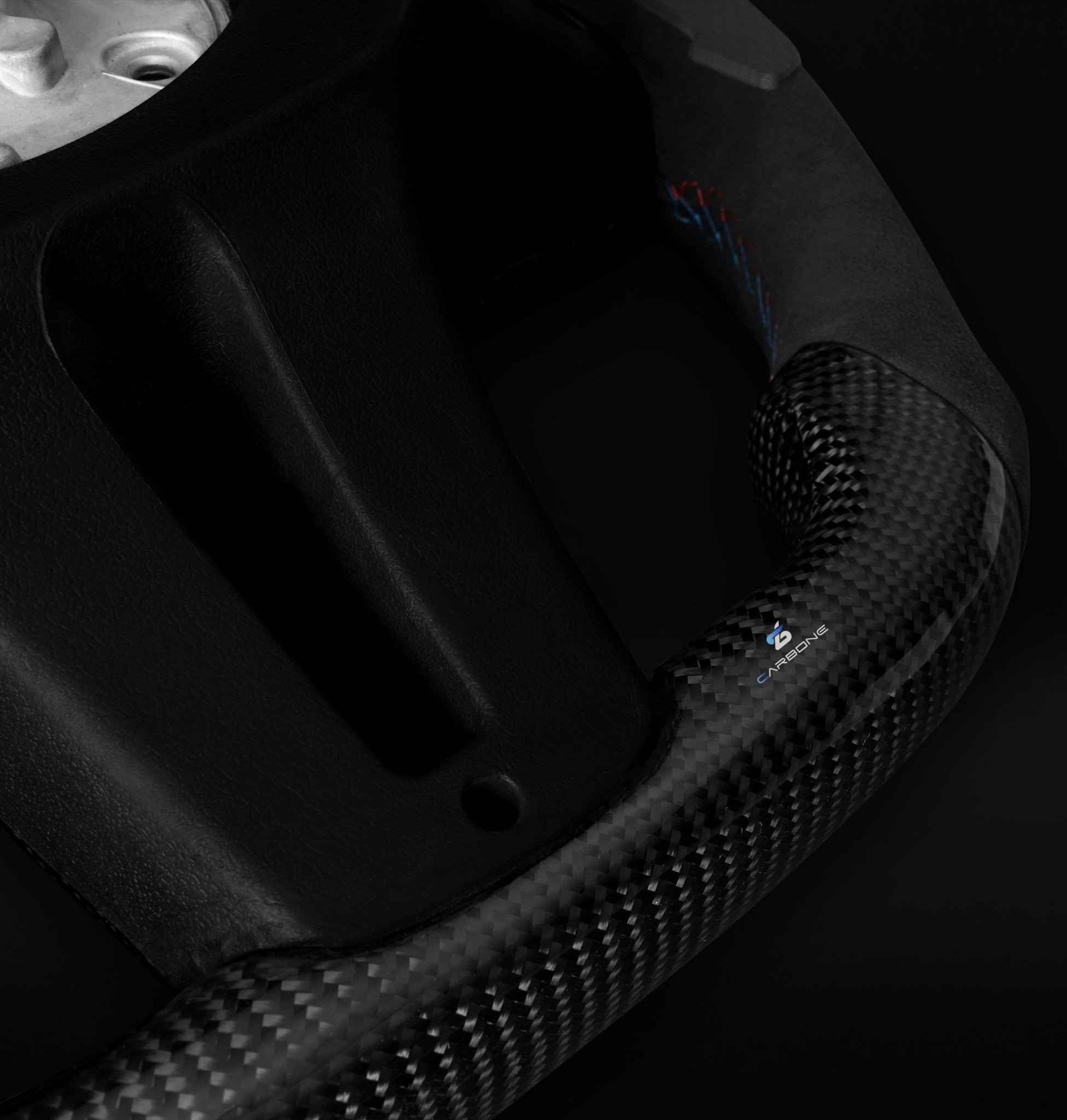 BMW LED Display Alcantara Flat Bottom Black N Red Gloss Carbon Fiber Steering Wheel for G/F ...