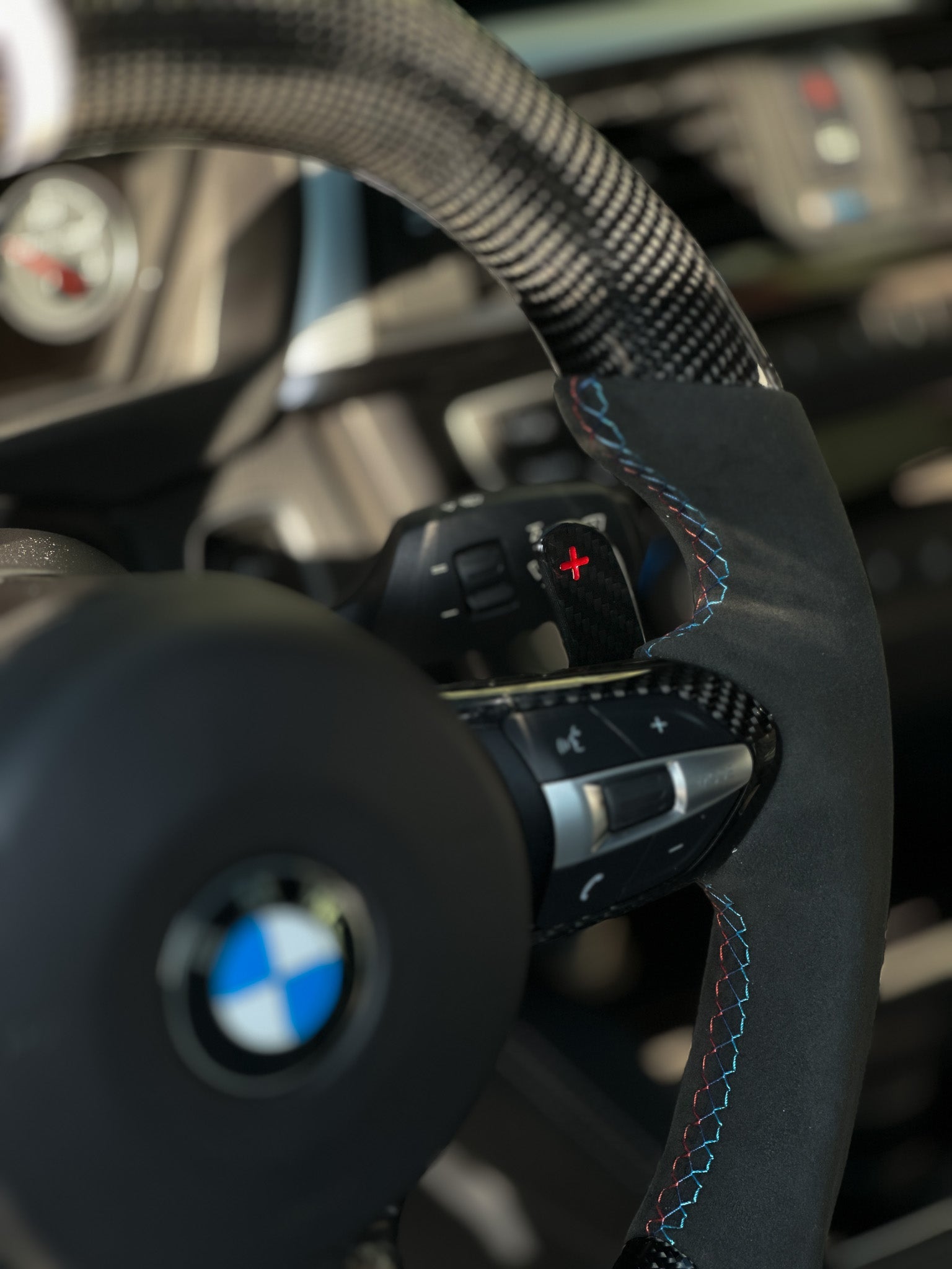 Magnetic Gloss Carbon Fiber Paddle Shifters V3 Upgrade Kit For BMW F Chassis for M2 M3 M4 M5 M6 ...